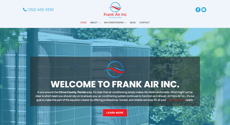 Our New Website is Live! | Frank Air Inc.